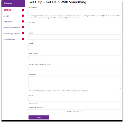 How to Create a Ticket with the CEC Service Desk – CEC Entertainment ...