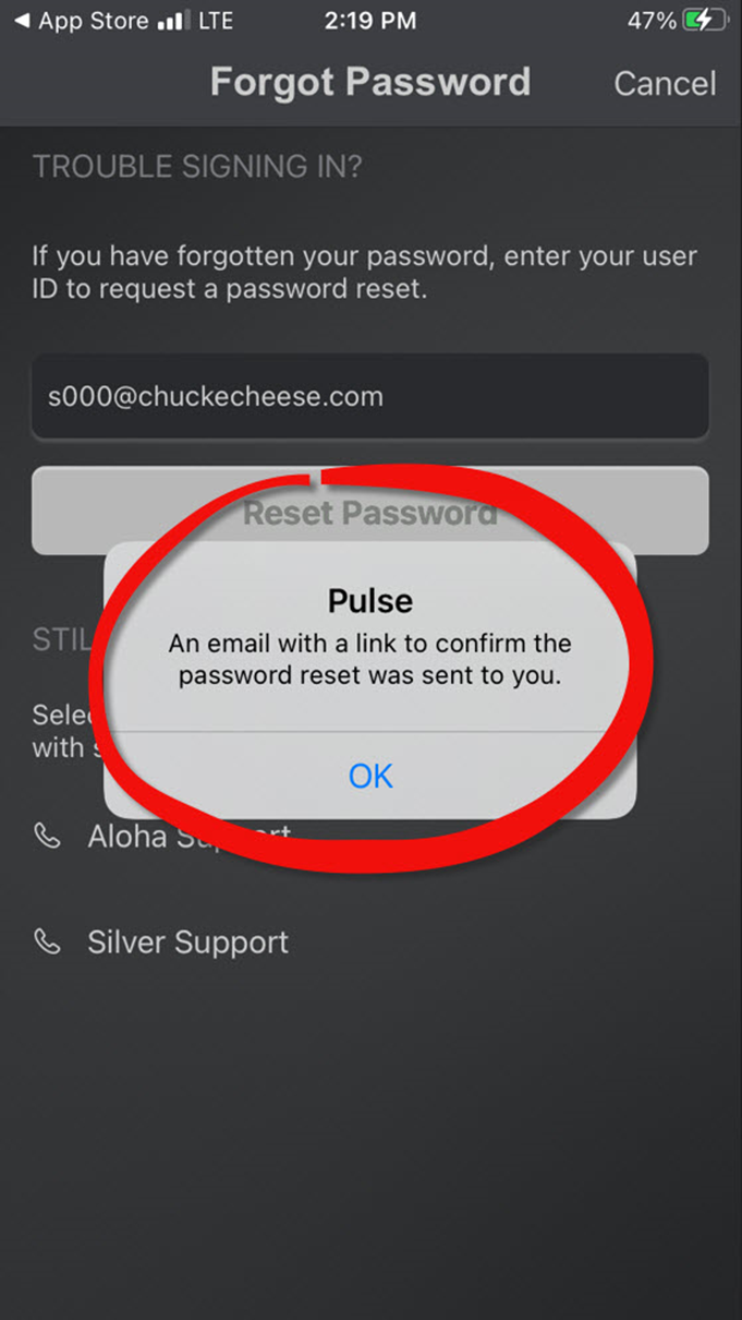How to Reset a Pulse Password – CEC Entertainment Concepts, LLP